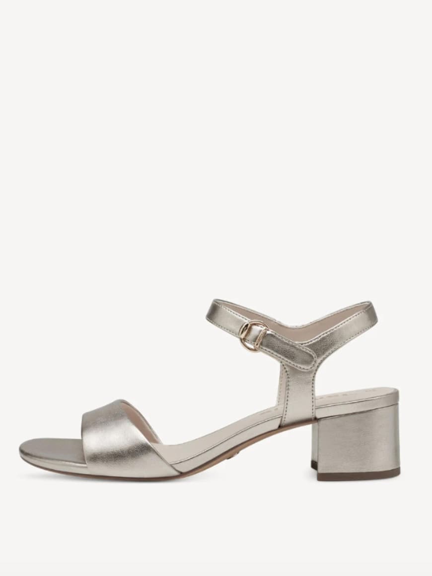 Sandalen mit Absatz: Auf diesem edlen Modell von Tamaris kann im Sommer ...